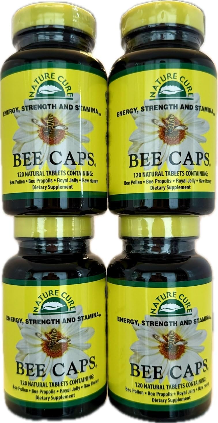 Amazon.com: Nature Cure Original Bee Caps in Brown Bottles - 6 Pack ...