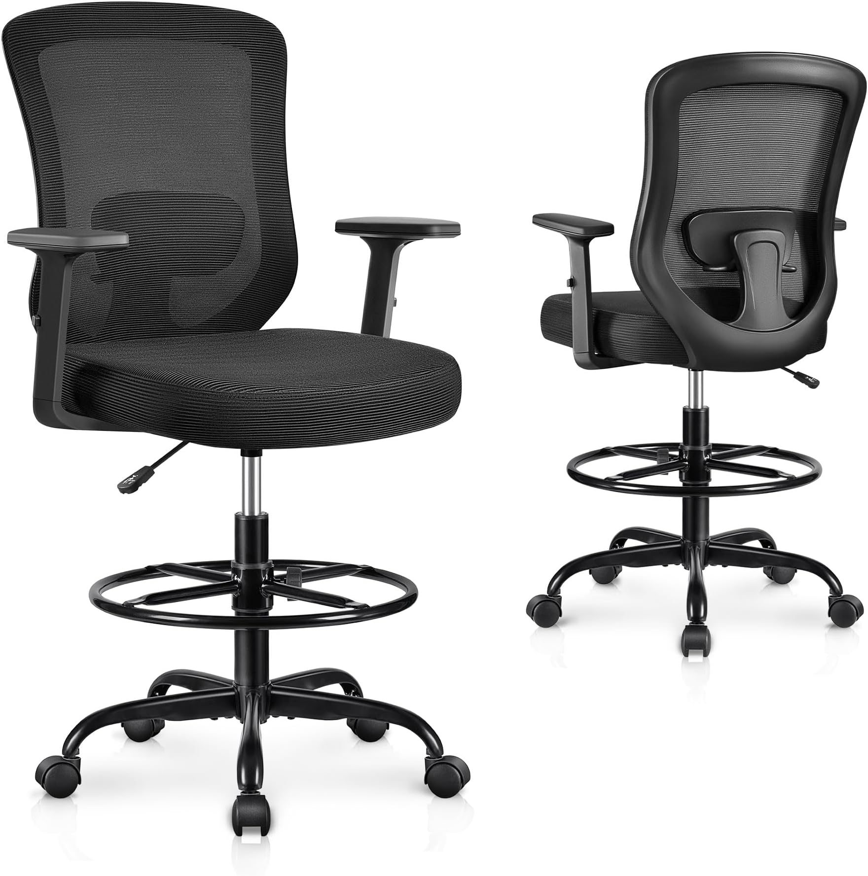 Amazon.com: FDW Drafting Chair Tall Office Chair Ergonomic Office ...
