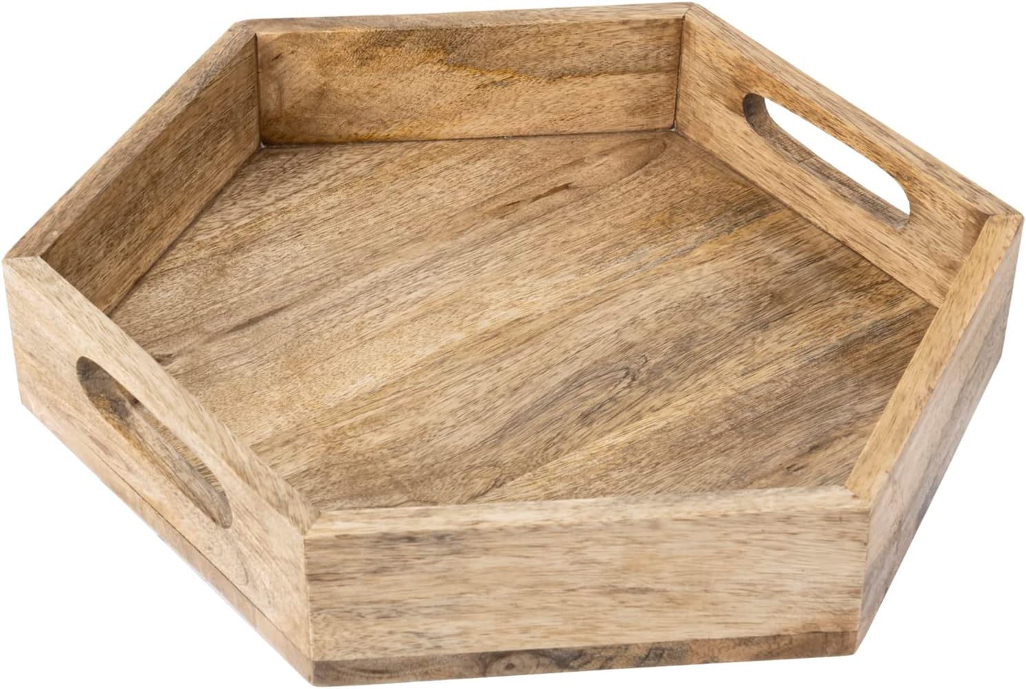 Amazon.com: MyGift 12-Inch Vintage Gray Solid Wood Octagon Serving Tray ...