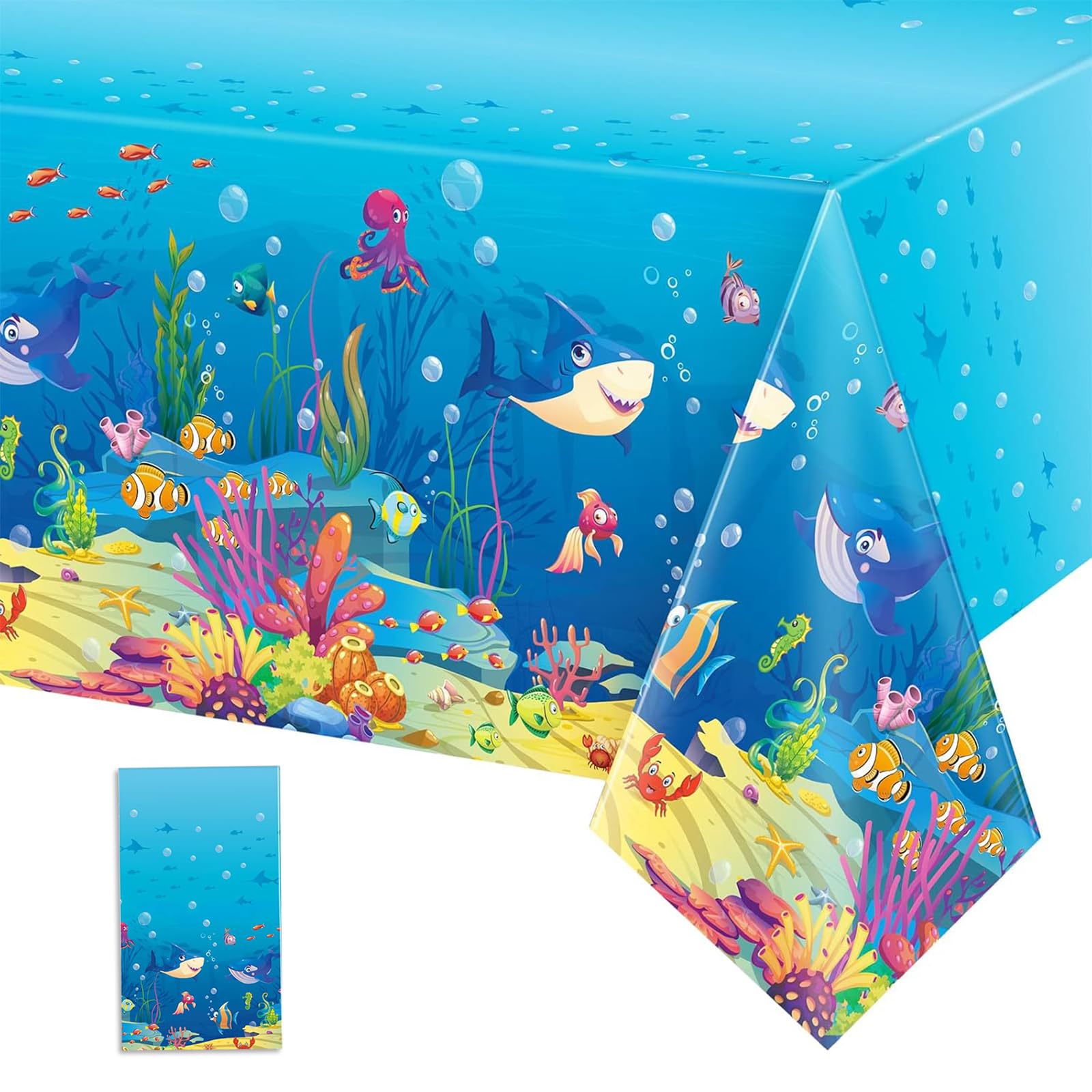 Under The Sea Tablecovers 2/6/10pack Iridescent Party Table Cloths
