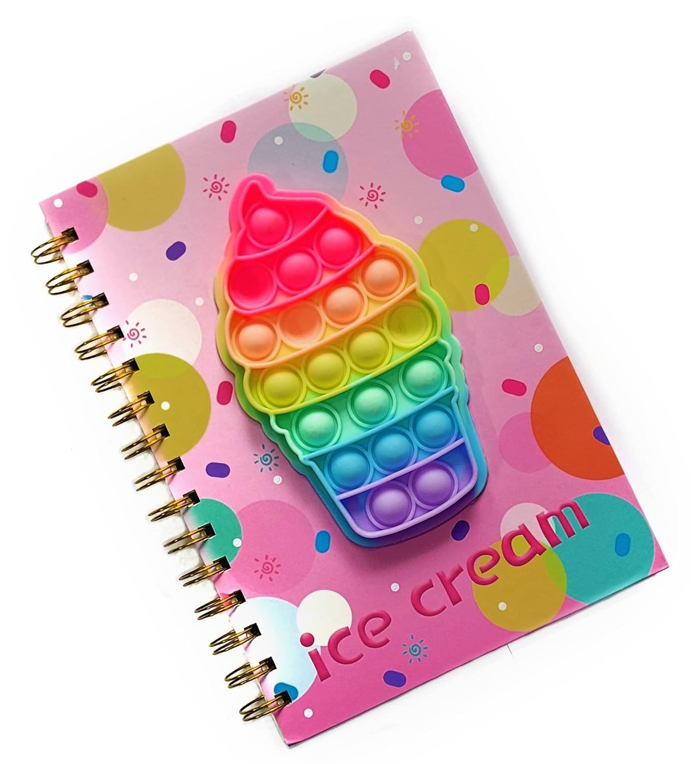 Craftacious Trendy Designer Kids Popit Pop It Game Spiral Diary Fidget ...