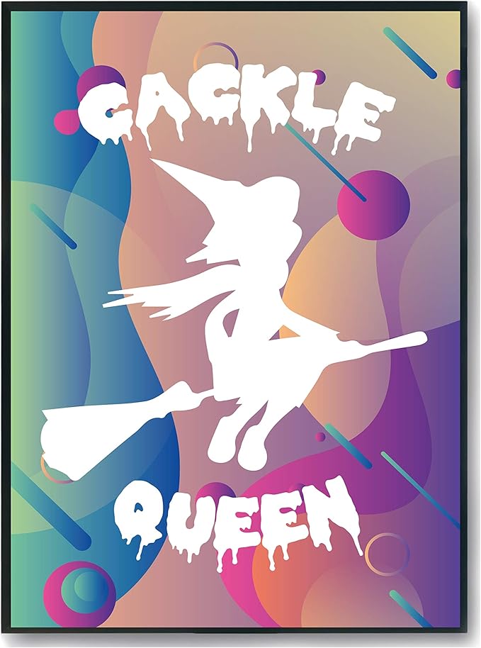 Hippowarehouse Cackle Queen Halloween Witch Printed Poster Wall Art ...