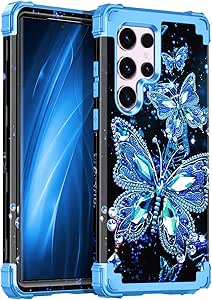 Amazon.com: Miqala for Galaxy S23 Ultra 5G Case,Glow in The Dark Three Layer Heavy Duty ...