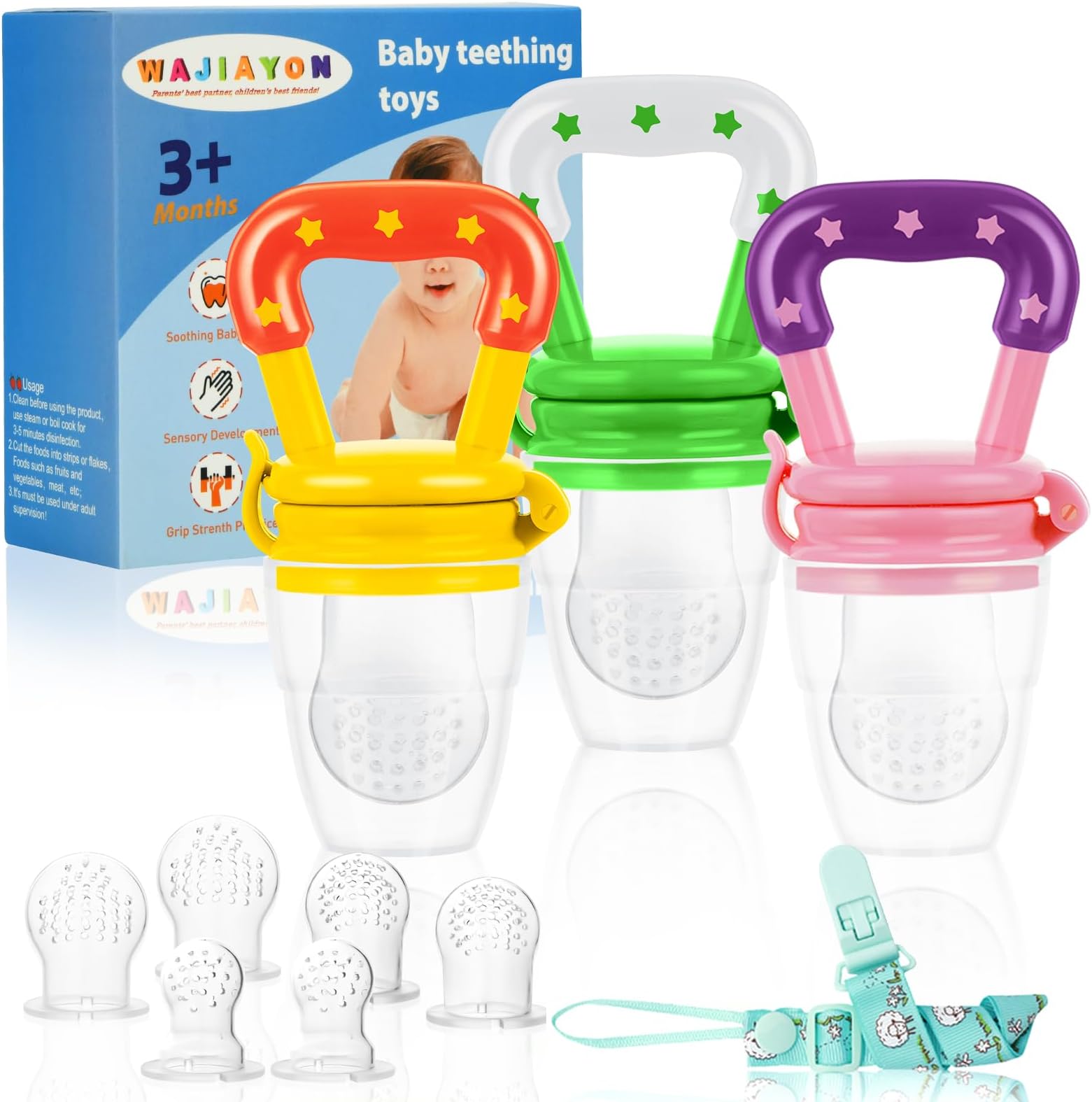 Amazon.com : Baby Fruit Food Feeder Pacifier - Fresh Food Feeder ...