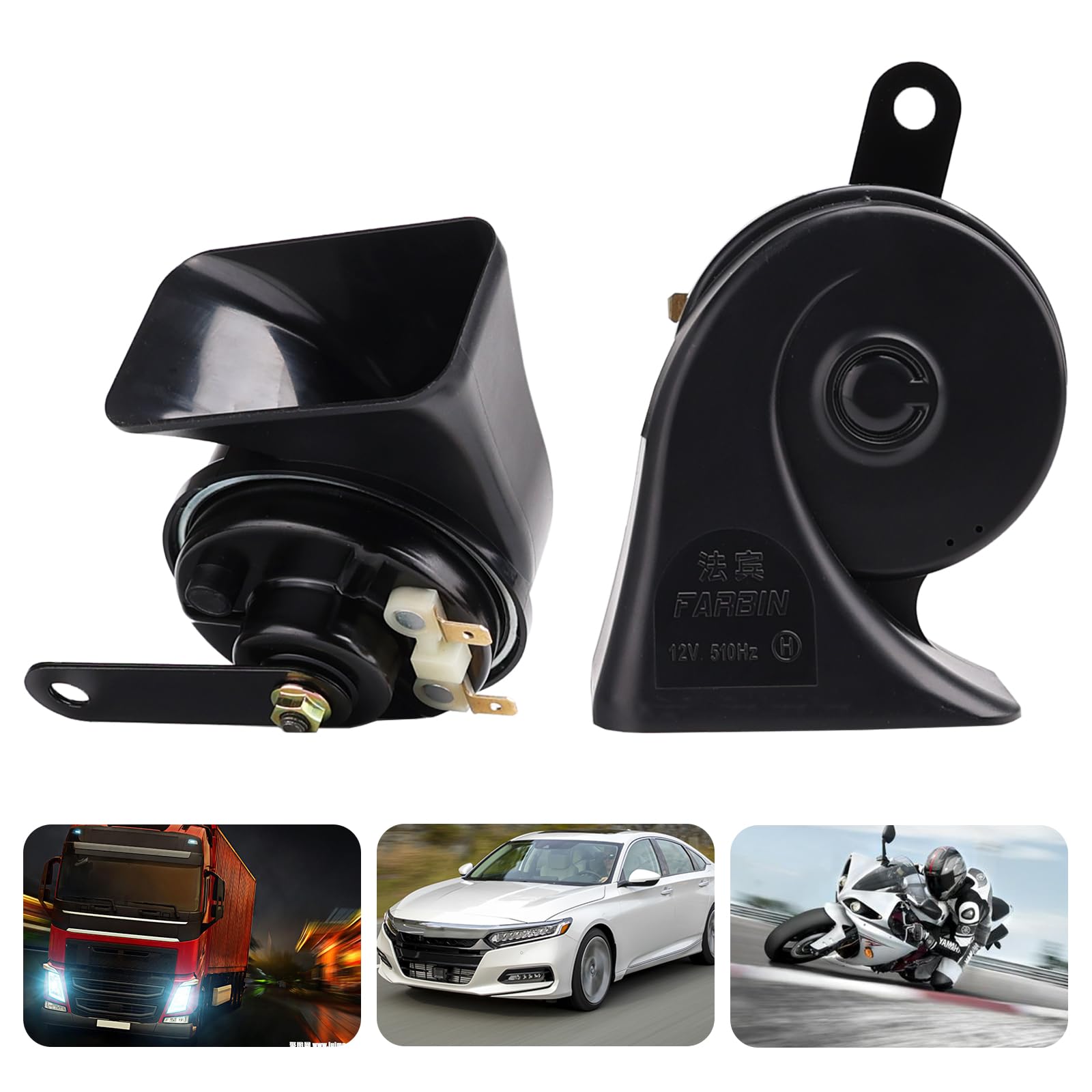 Snapklik.com : Car Horn Truck Horn 12V Horn Waterproof High Low Tone ...