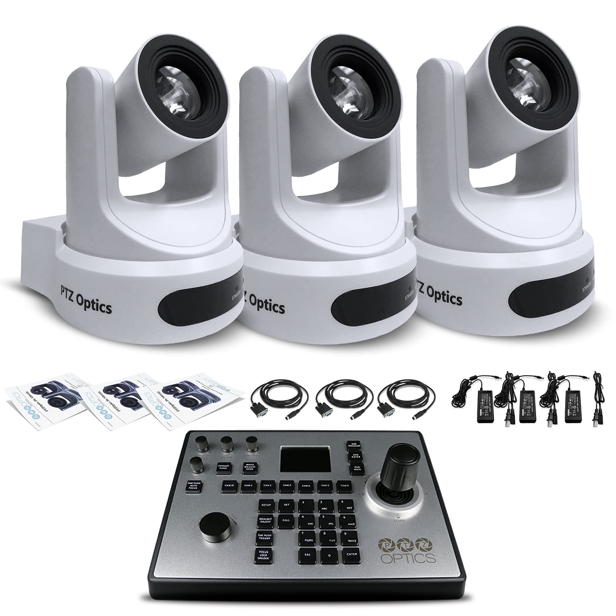 Buy PTZOptics 3 x 30X-NDI Broadcast and Conference Camera (White ...