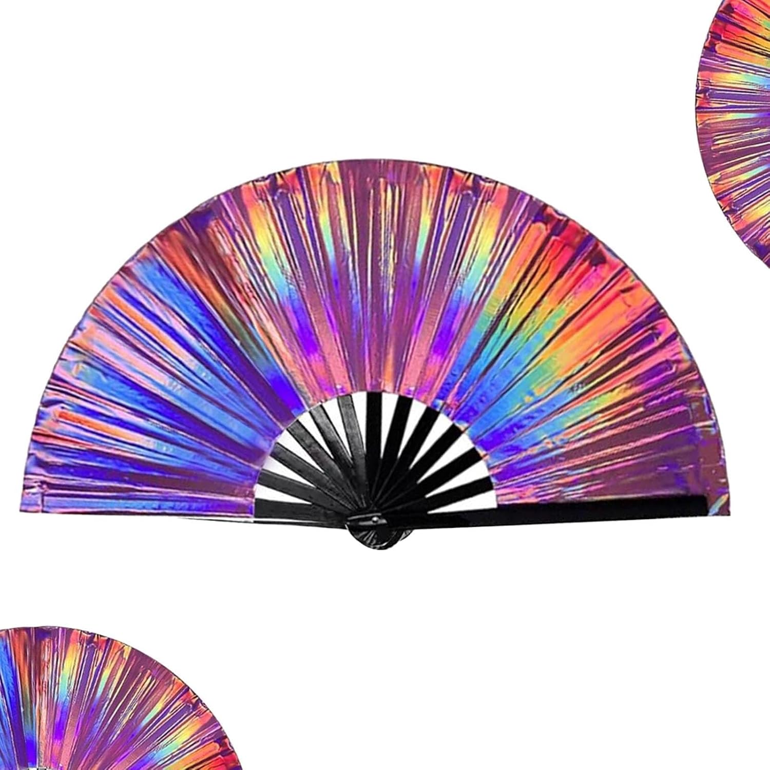 Amazon.com: Boots On The Ground Holographic Wire Dance Folding Fan ...