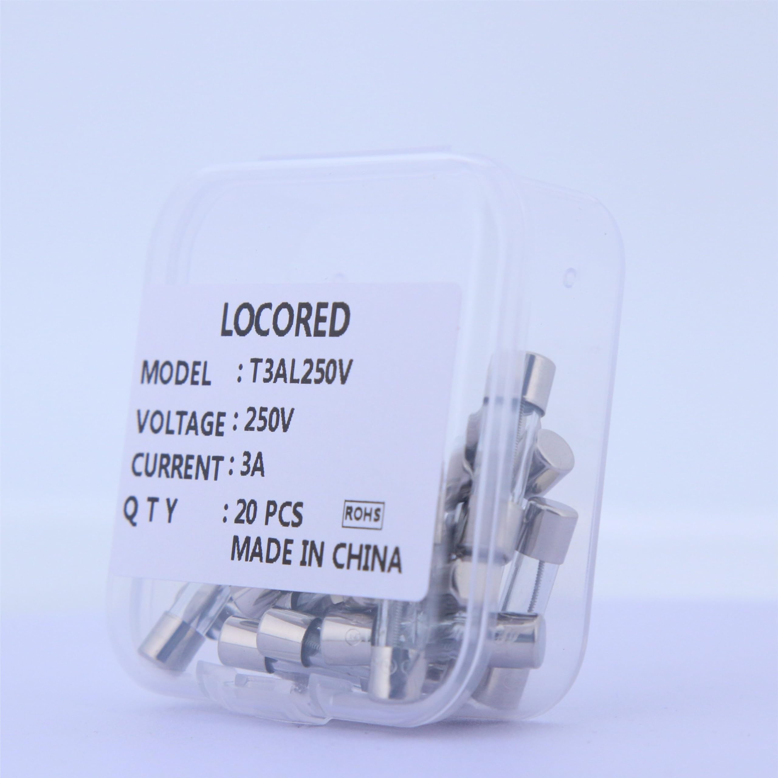 20Pcs T2AL250V 2A 250V SLOW Blow Glass Fuse 6X30mm 2 Amp T2AL Time ...