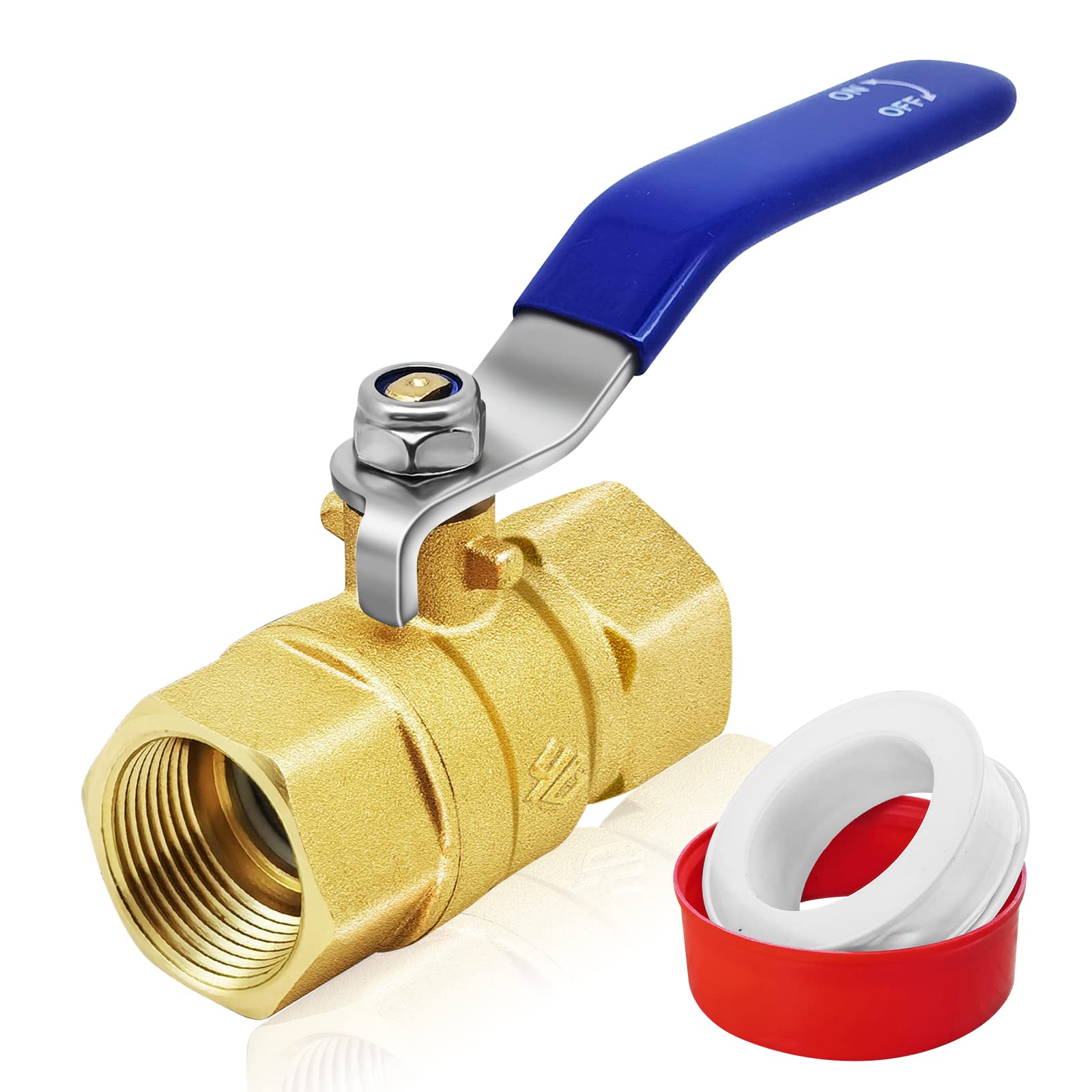 Snapklik.com : Full Port Ball Valve, 3/4 NPT Full Port Forged Brass ...