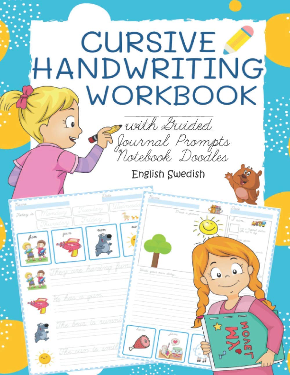 Buy Cursive Handwriting Workbook with Guided Journal Prompts Doodles ...