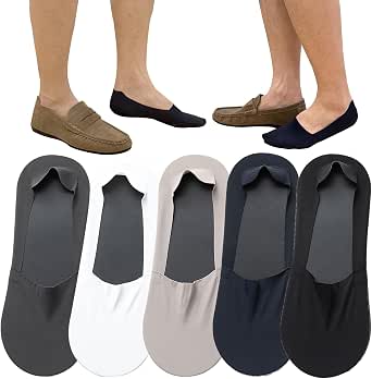 Amazon.com: Bestag 5 Pairs No Show Socks for Men Size 10-13, Invisible ...