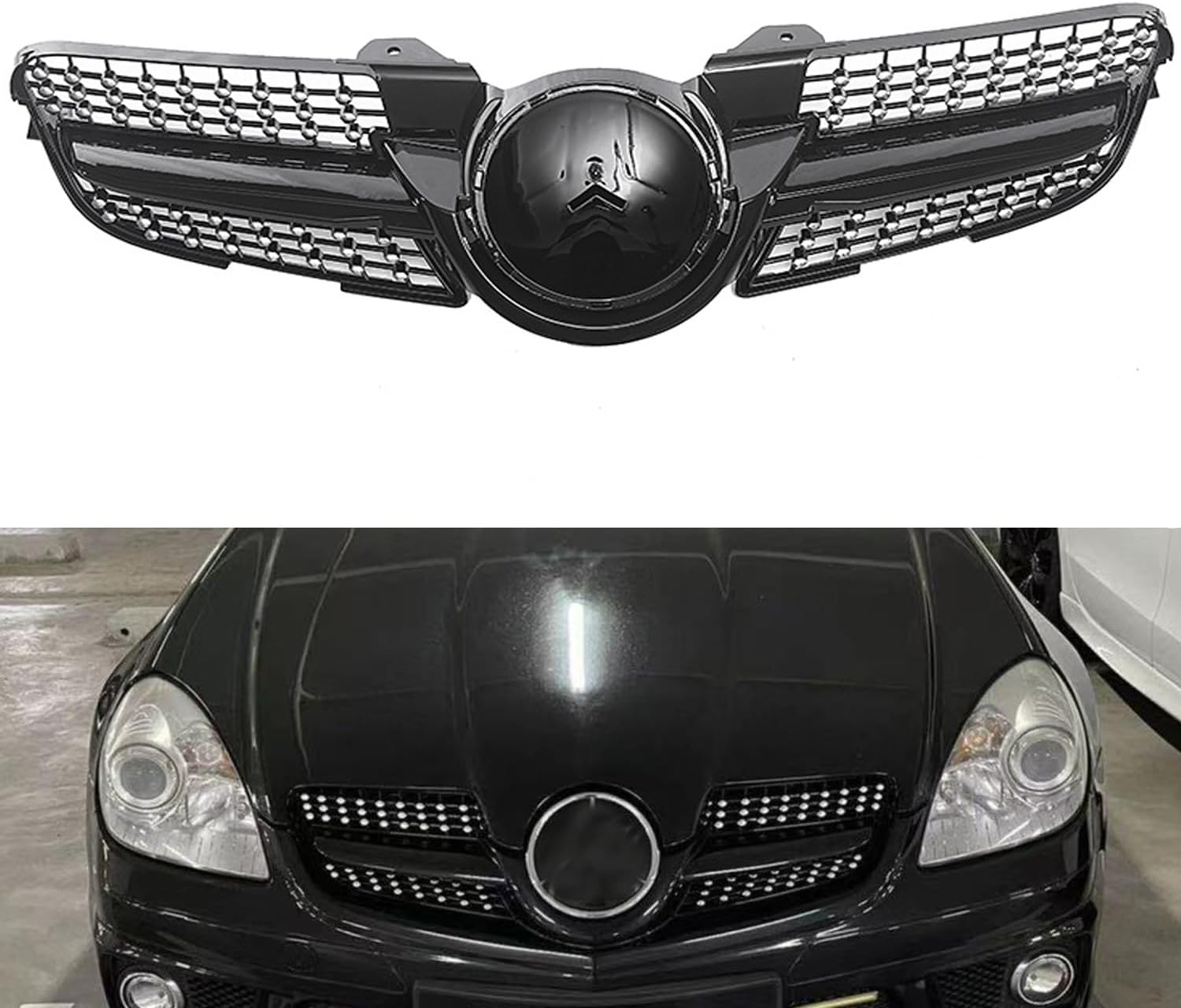 HDirect Auto Front Middle Grille,ABS Front Upper Bumper Grille Cover ...