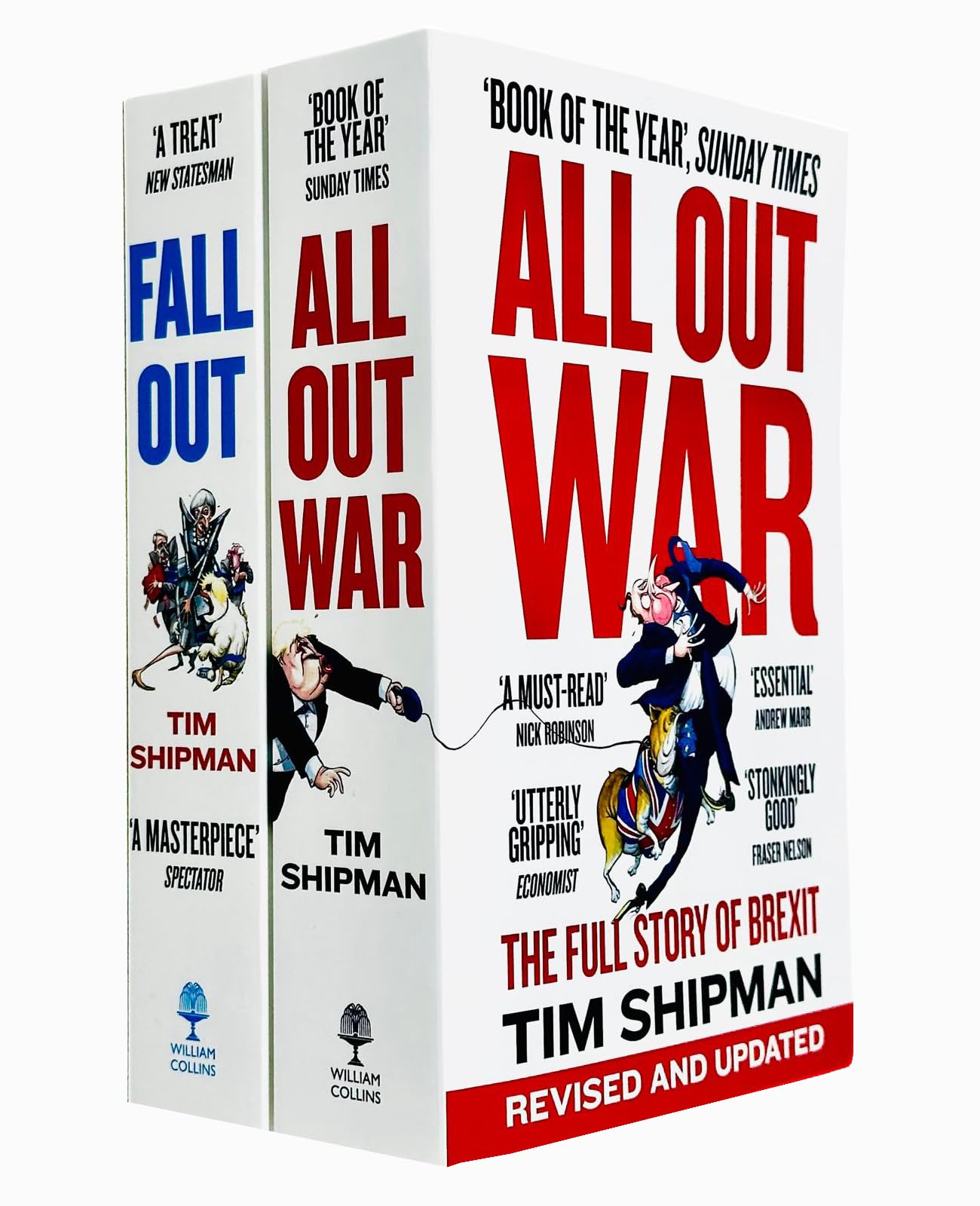 Tim Shipman Brexit Collection 2 Books Set (All Out War, Fall Out ...