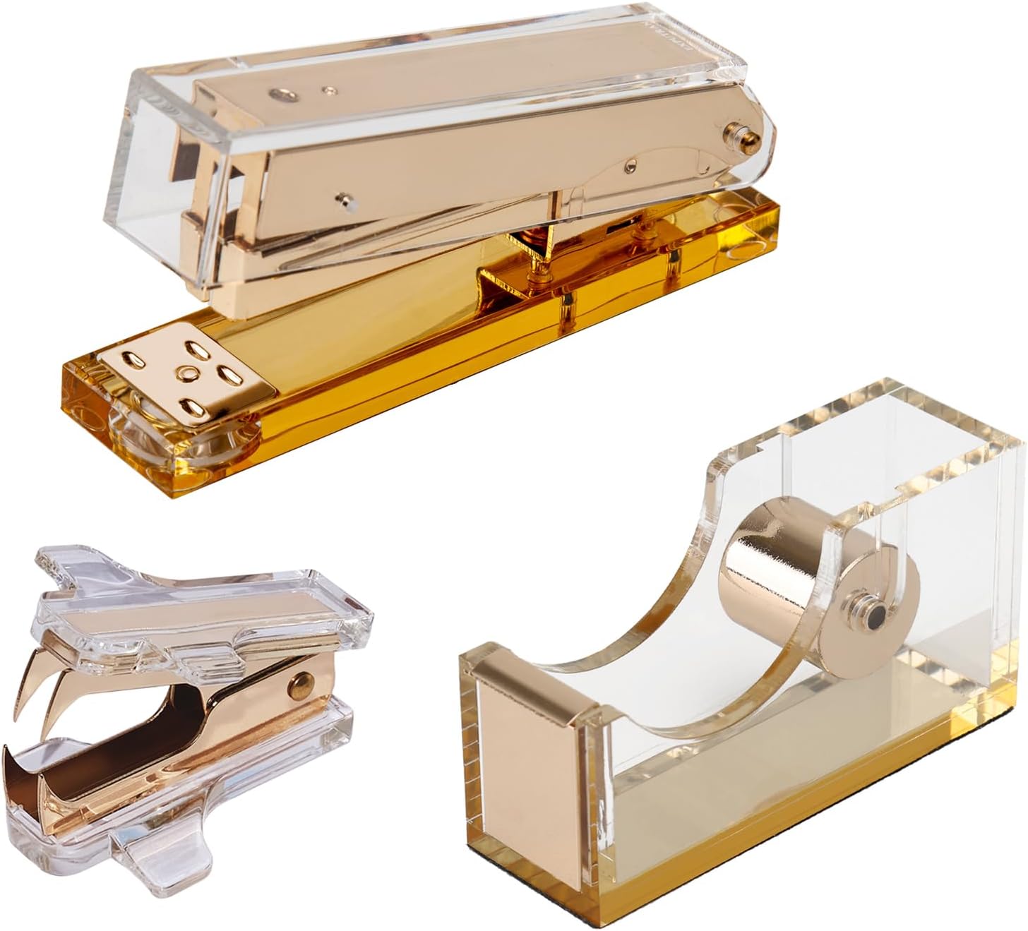 Amazon.com : Modern Acrylic Office Supplies Set - Stapler, Tape ...