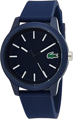 Lacoste Analog Quarzuhr für Herren mit Schwarzes Silikonarmband ...