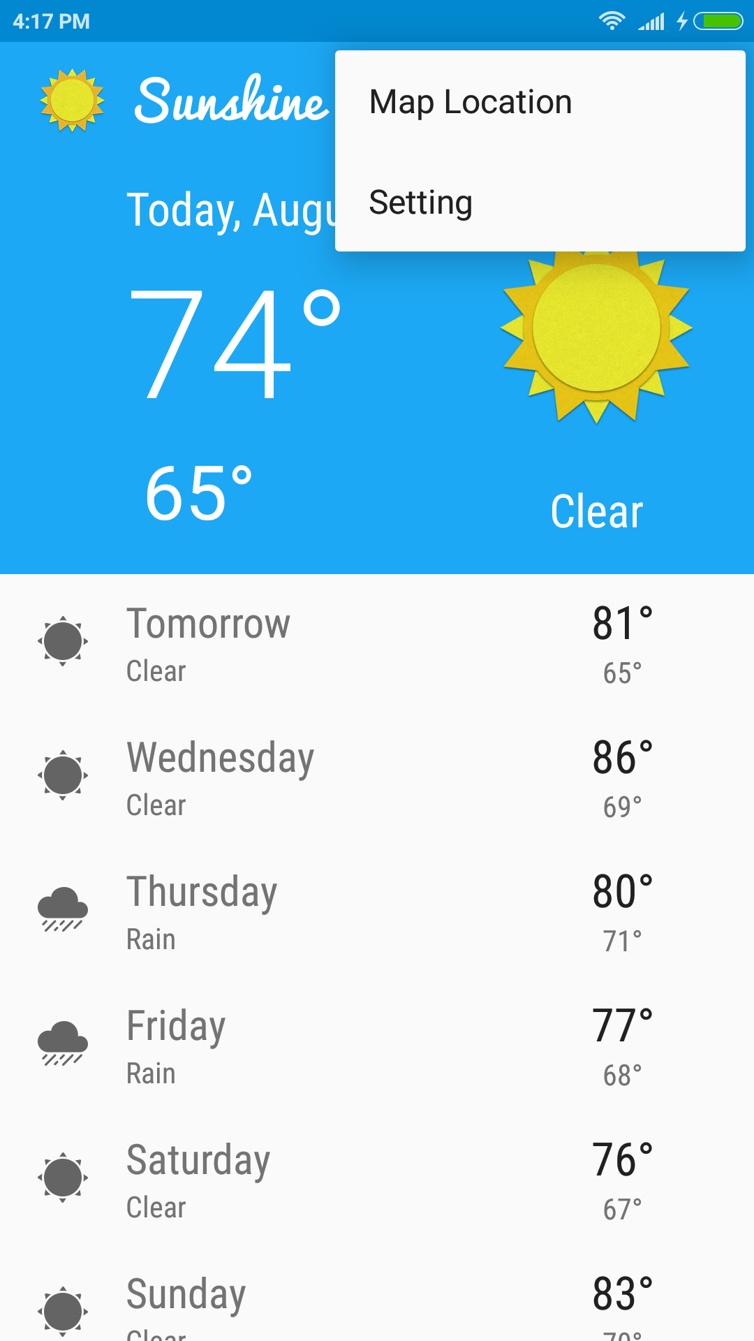 Sunshine - App on Amazon Appstore