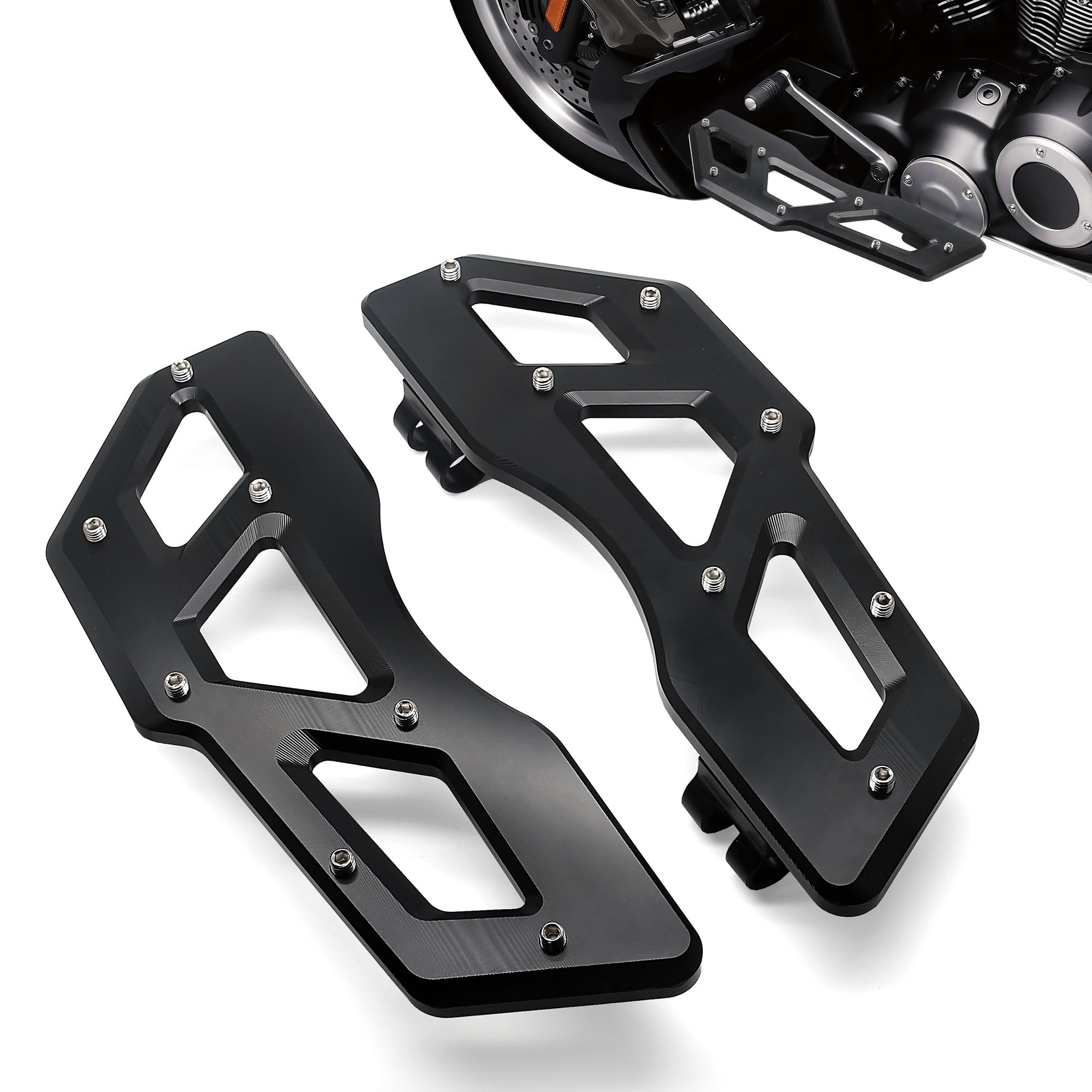 Amazon.com: MZS Motorcycle Driver Floorboards, Touring Front Footboards ...