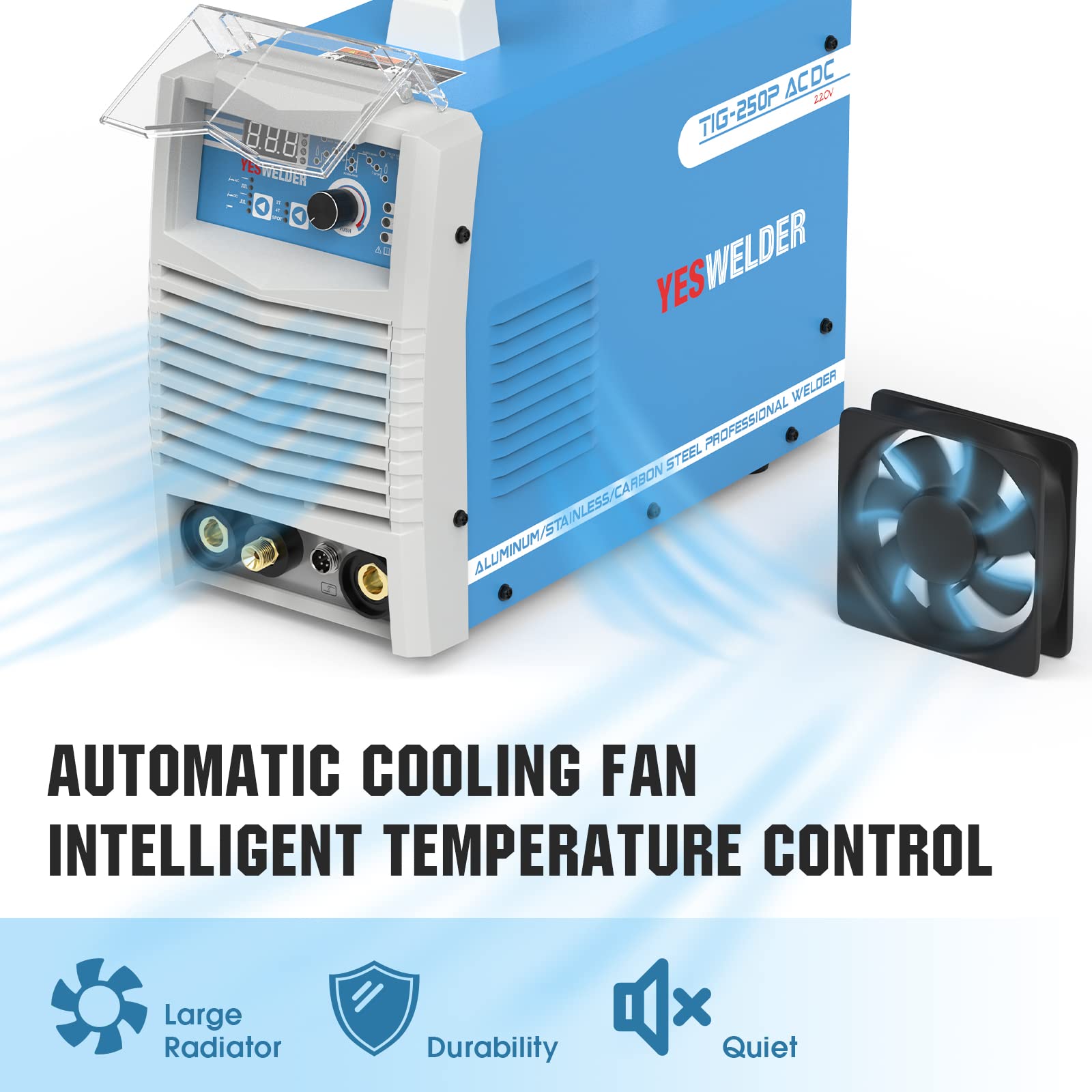 Buy YESWELDER TIG-250P 250 Amp AC/DC Aluminum Tig Welder with Pulse ...