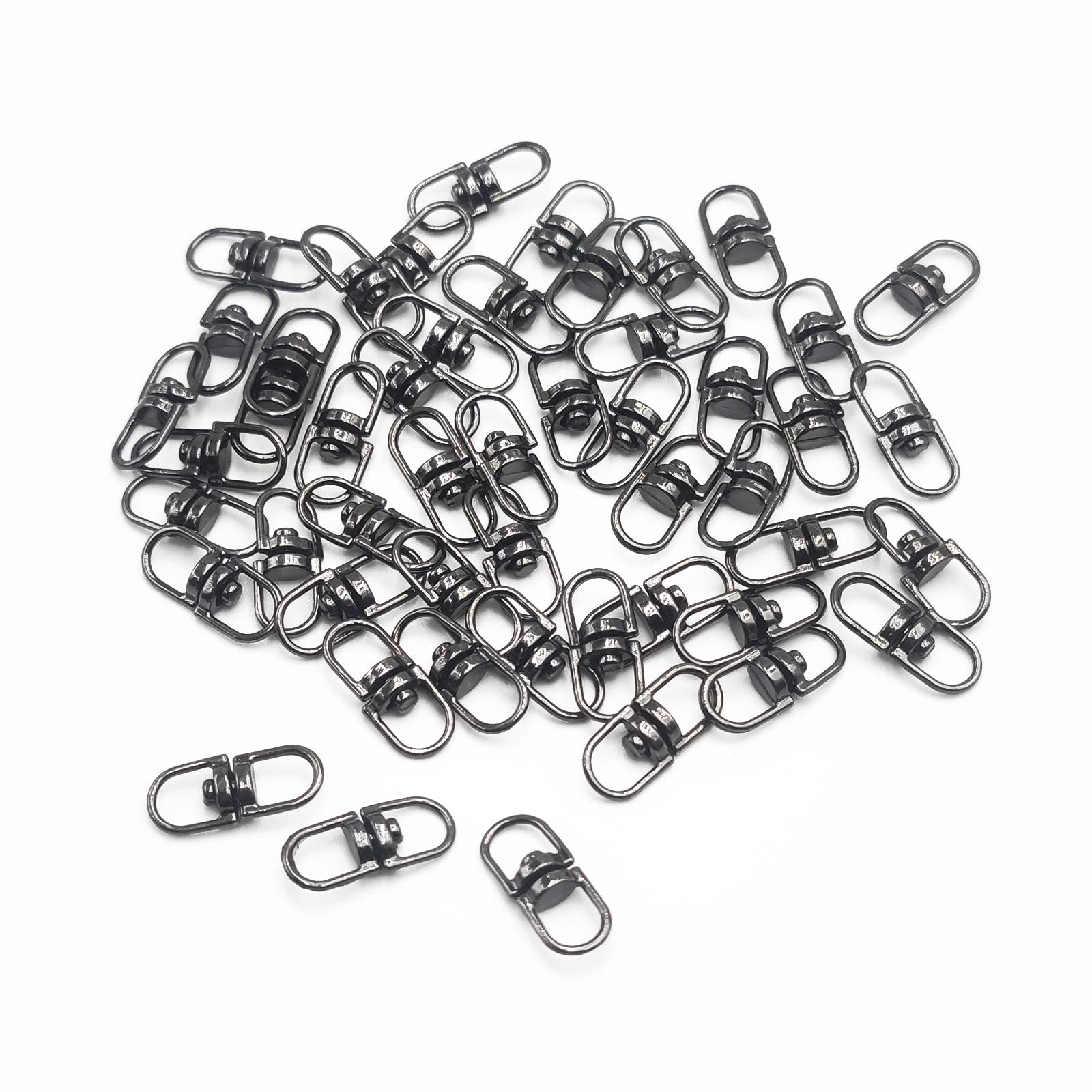 Amazon.com: 50pcs Swivel Connectors Clasps Double Ended Eye Hooks ...