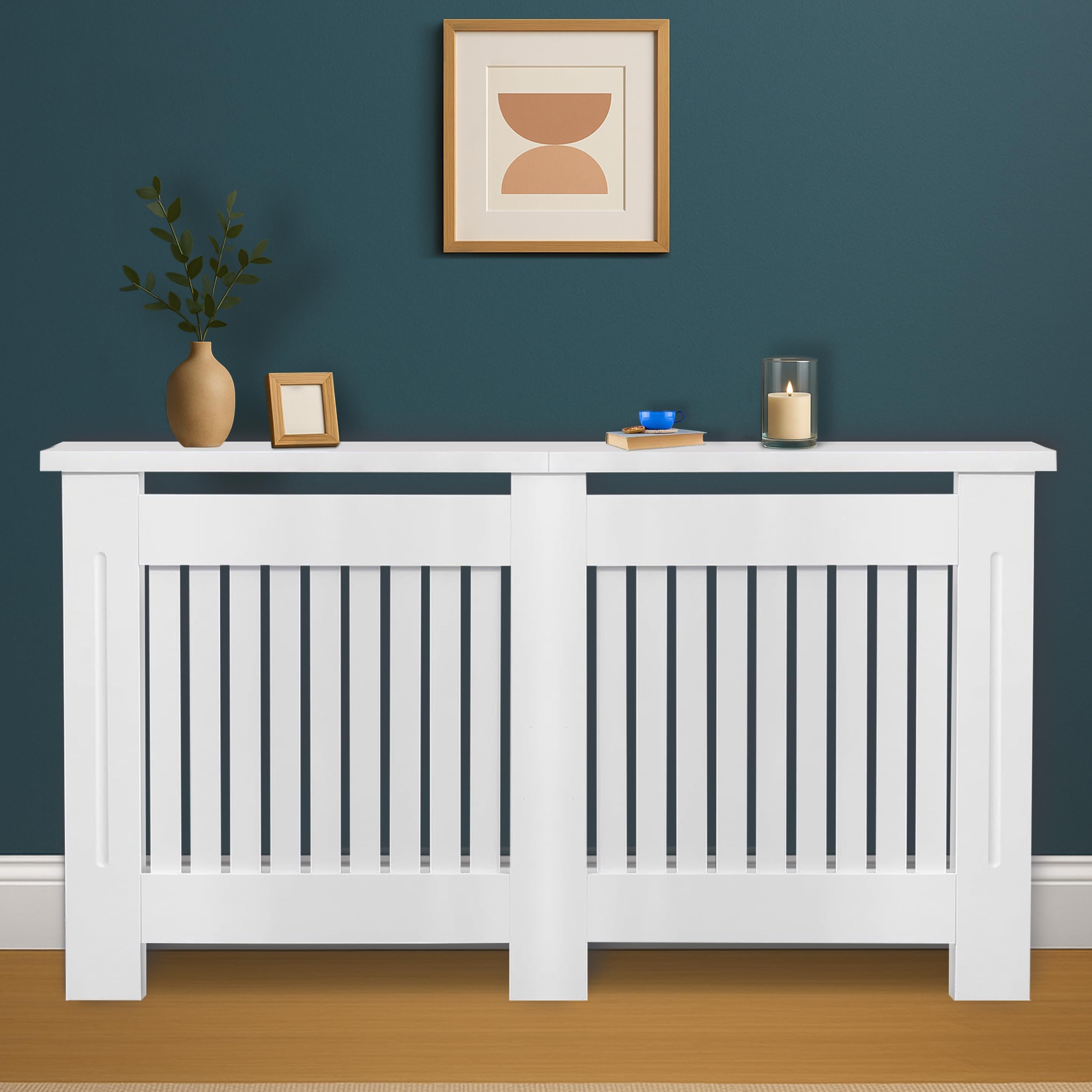 Radiator Cover White, Large Radiator Shelf Tall Radiator Cover Vertical ...