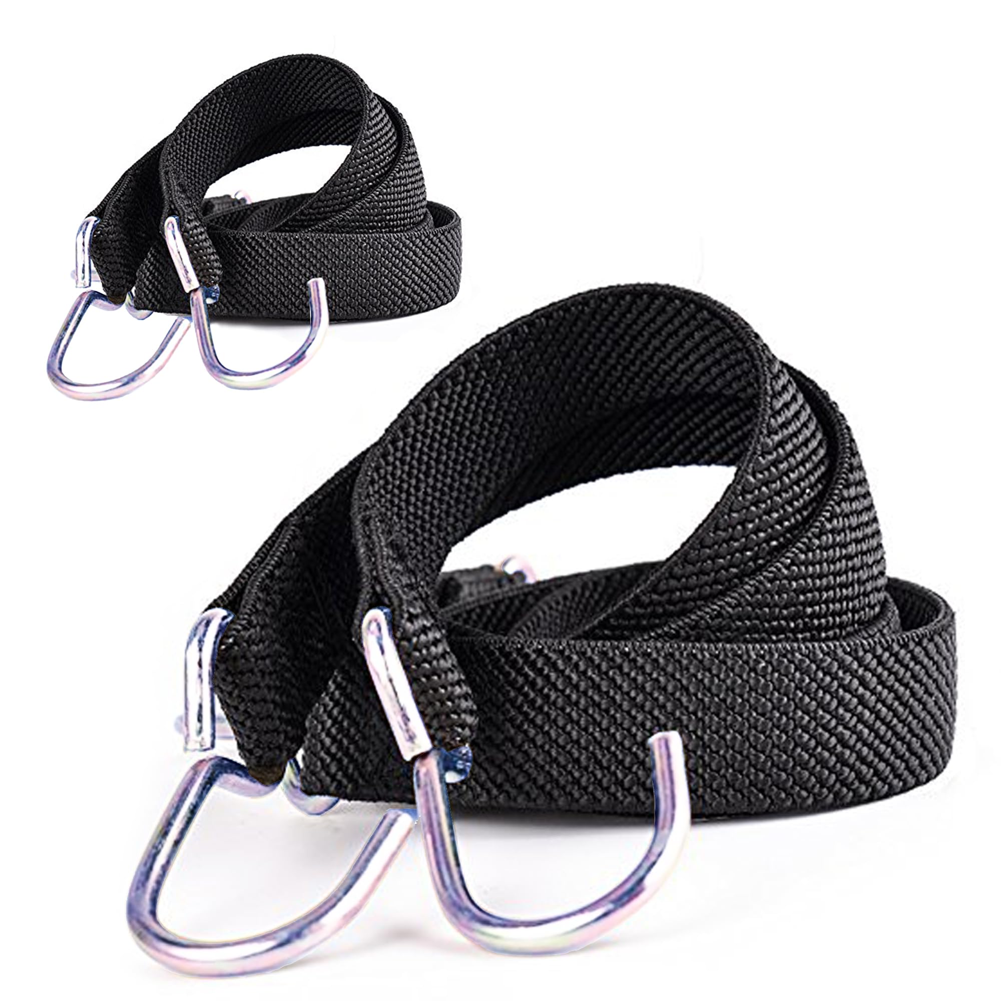 Marcobrothers 48 Inch Bungee Cord Black, Flat Heavy Duty Bungee Cord ...