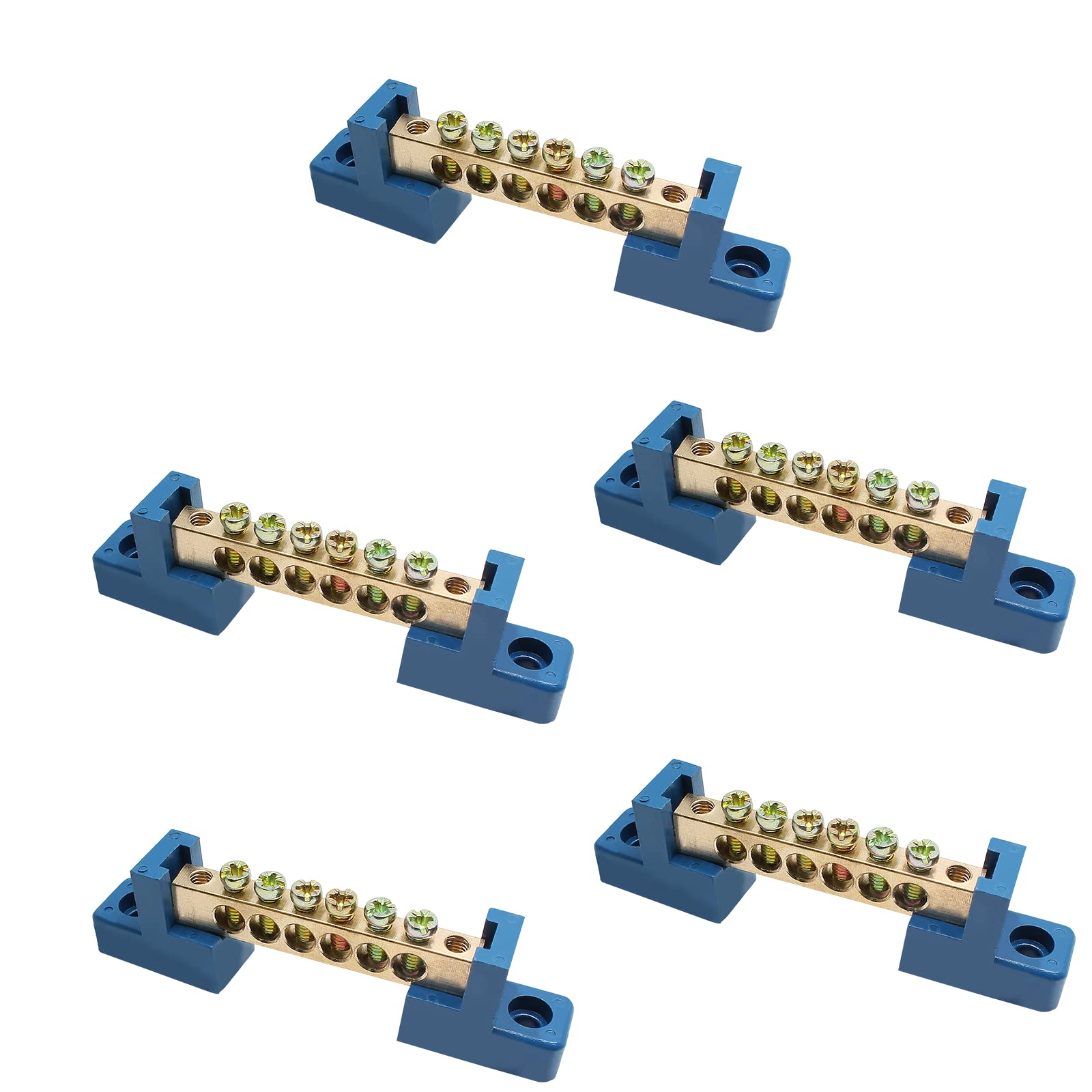 Snapklik.com : Unlorspy 5 PCS Brass Wire Screw Terminal 6 Positions ...