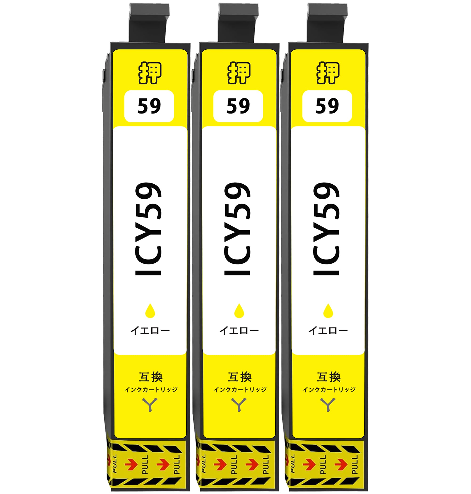Amazon.co.jp: 【埼京企画】ICY59 イエロー 3個パック 互換インクカートリッジ クマ (IC59 IC4CL59) 純正インクと併用可能 PX-1001 / PX-1004 ...