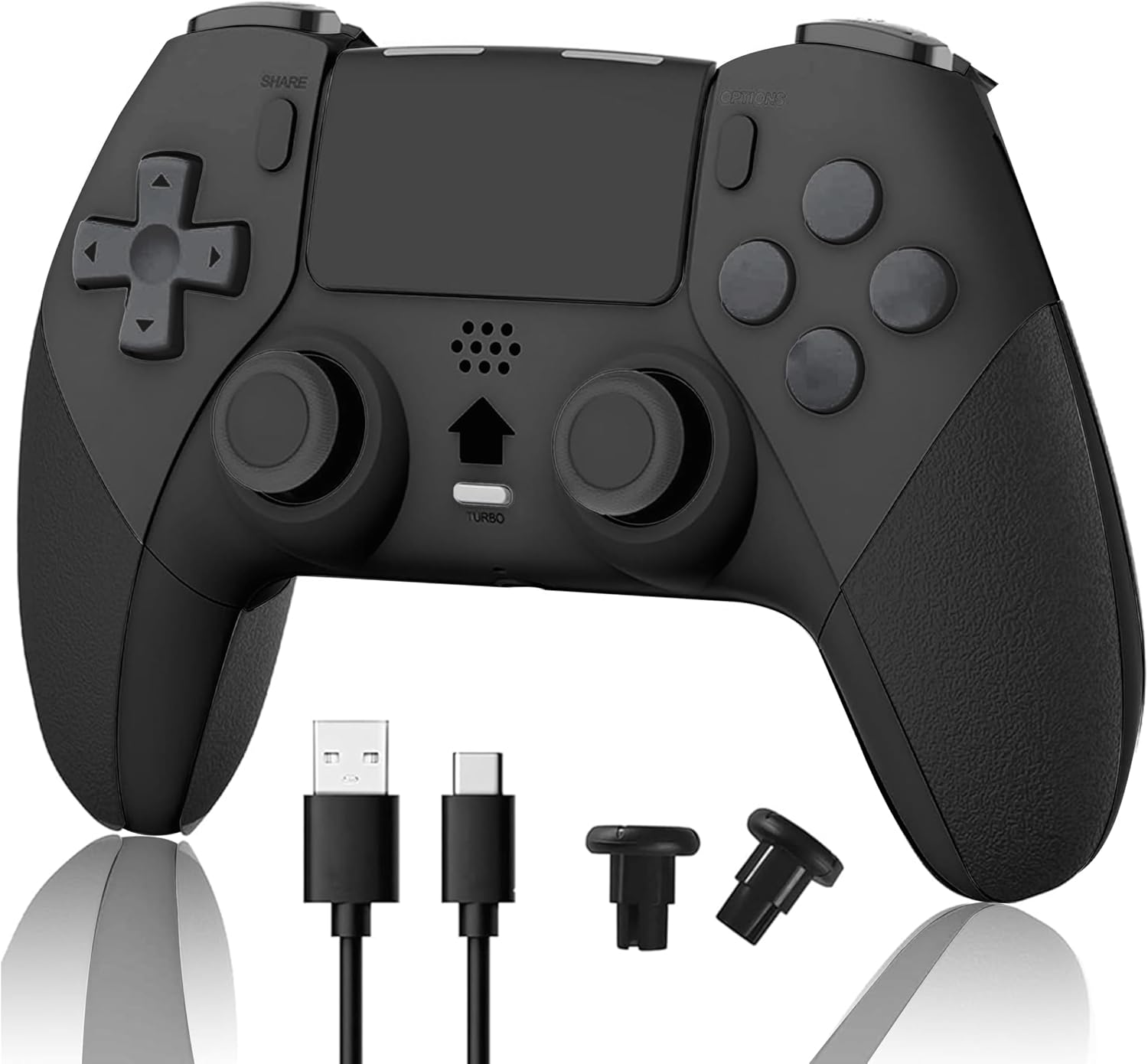 Wireless Pro Controller Compatible with PS4 /PS4 Pro/PS4 Slim Console, Gaming Remote with Built ...