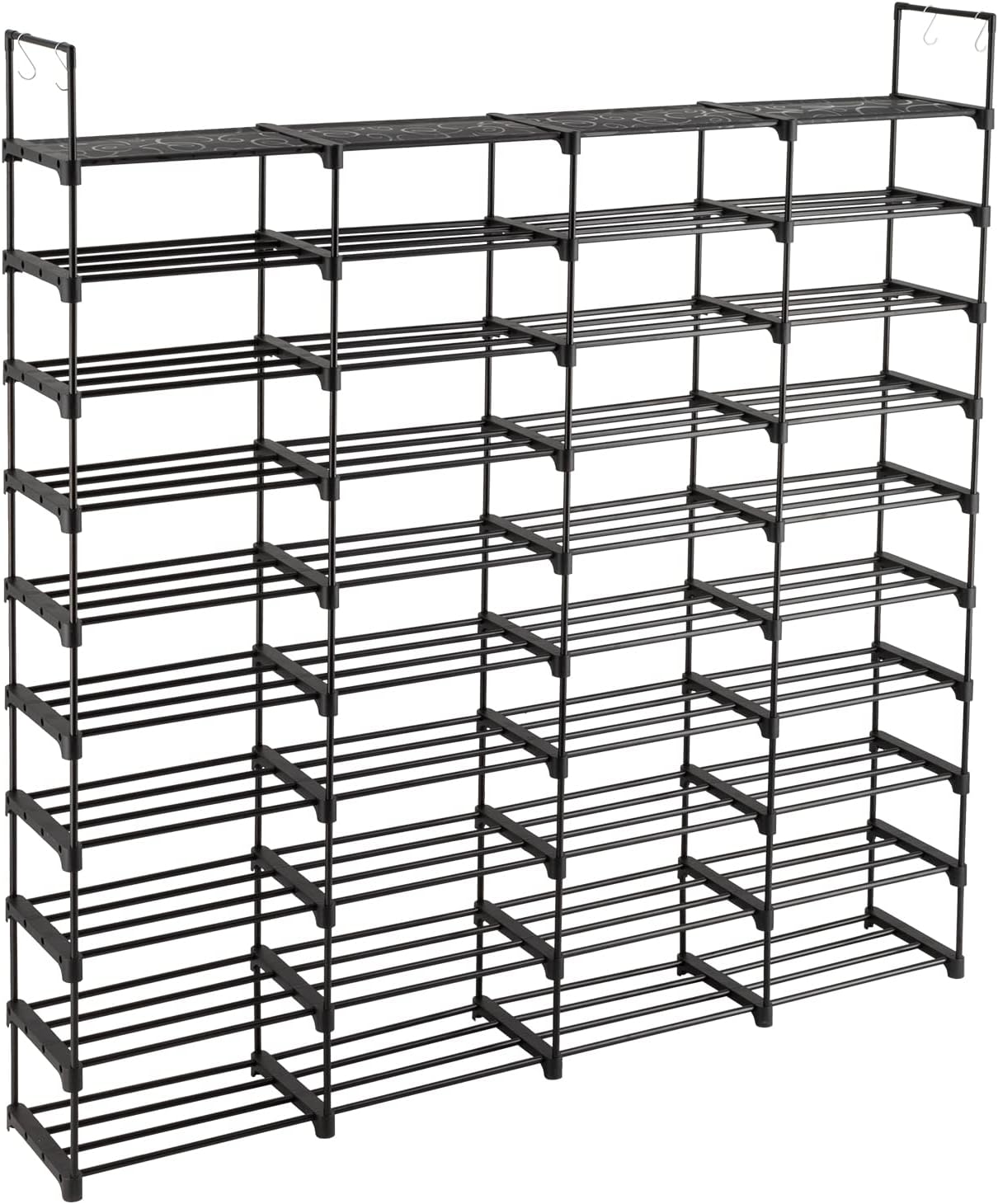 Amazon.com: 10-Tier Tall Shoe Rack - Free Standing Large Metal Closet ...
