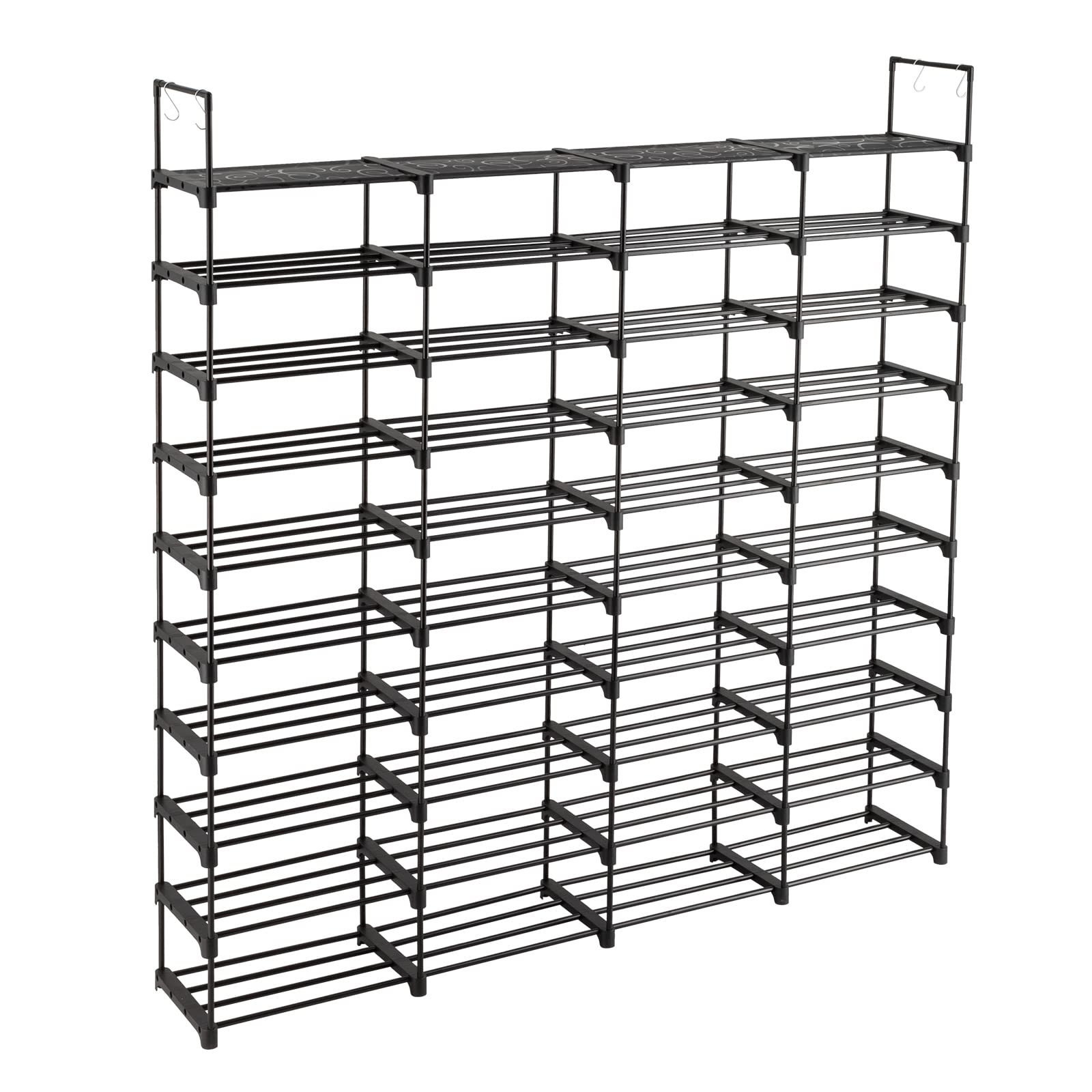 Amazon.com: 10-Tier Tall Shoe Rack - Free Standing Shoe Shelf Organizer ...