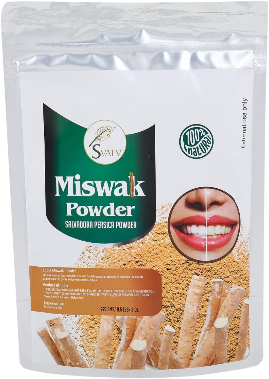 Amazon.com: SVATV Miswak Powder 227 Gram (8 Oz) | 100% Pure Siwak ...