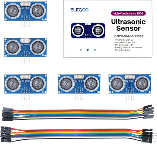 ELEGOO HC-SR04 Ultrasonic Distance Sensor - 3cm to 450cm Range - Future ...