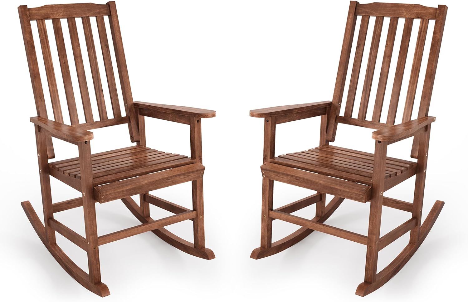 Amazon.com: Cozyman Outdoor Rocking Chairs Set of 2, Oversized Wooden ...