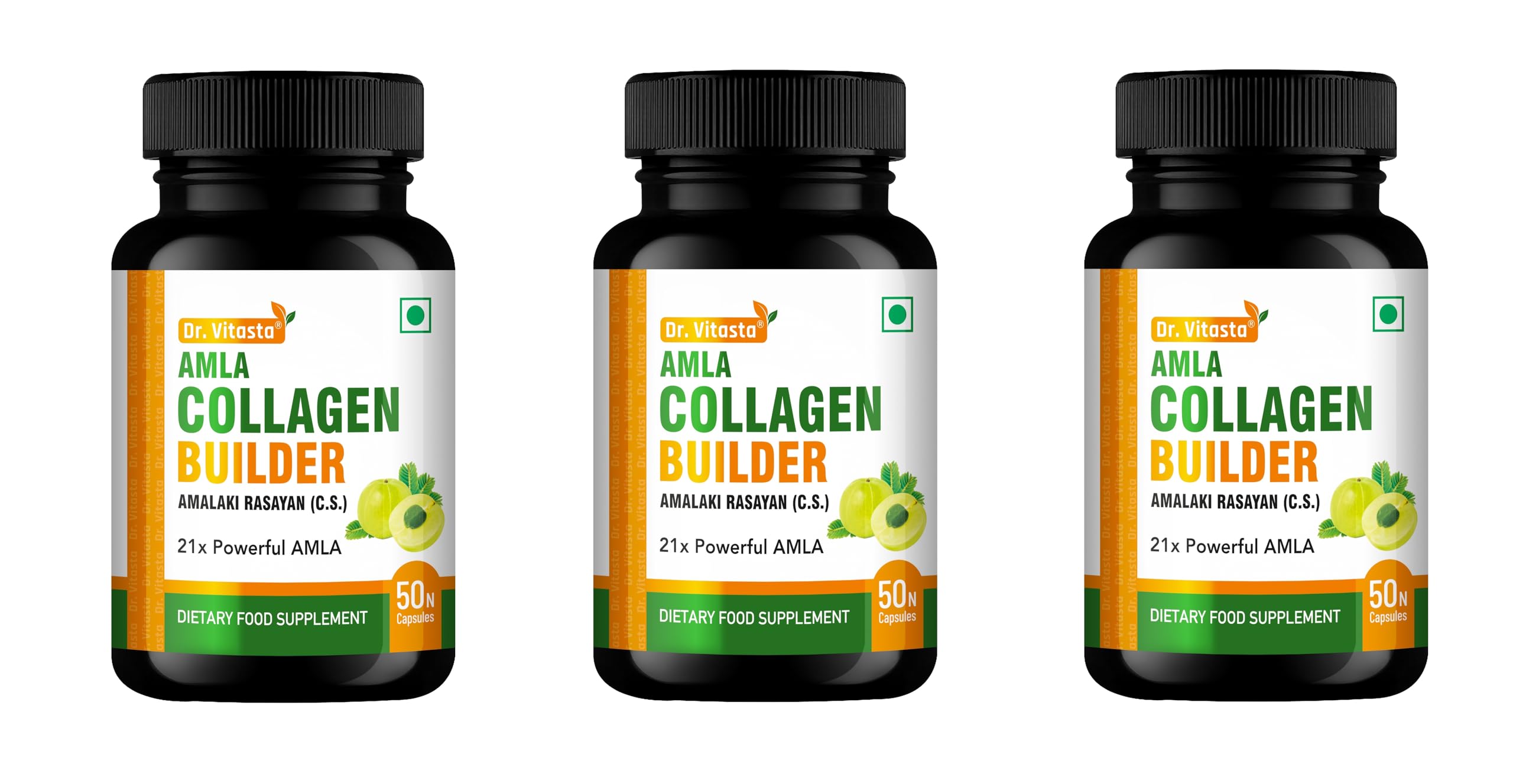 DR. VITASTA Amla Collagen Builder Capsules, Plant Based Collagen ...