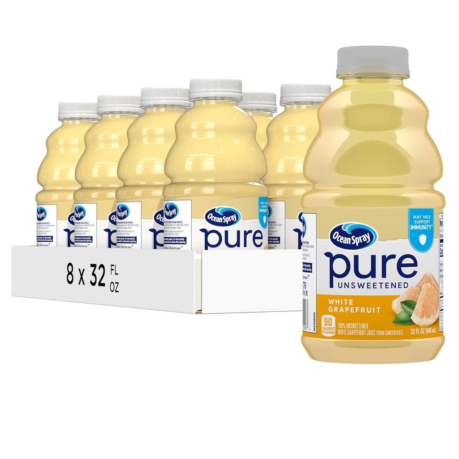 Amazon.com : Ocean Spray® Pure Unsweetened White Grapefruit, 100% White ...