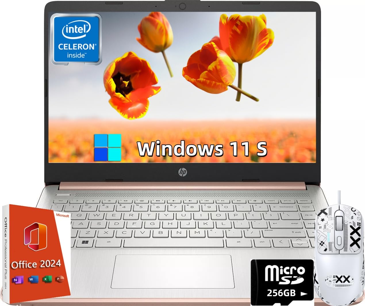 Amazon.com: HP 14" Ultral Light Laptops, Intel Celeron N4120, 16GB RAM ...