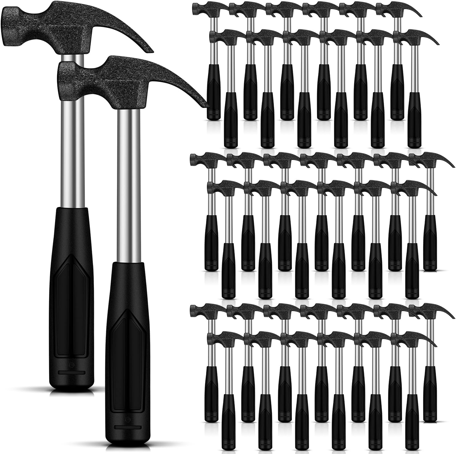 WILLBOND 60 Pcs Mini Plastic Claw Hammer 7.3 Safety Small Kids Hammer ...