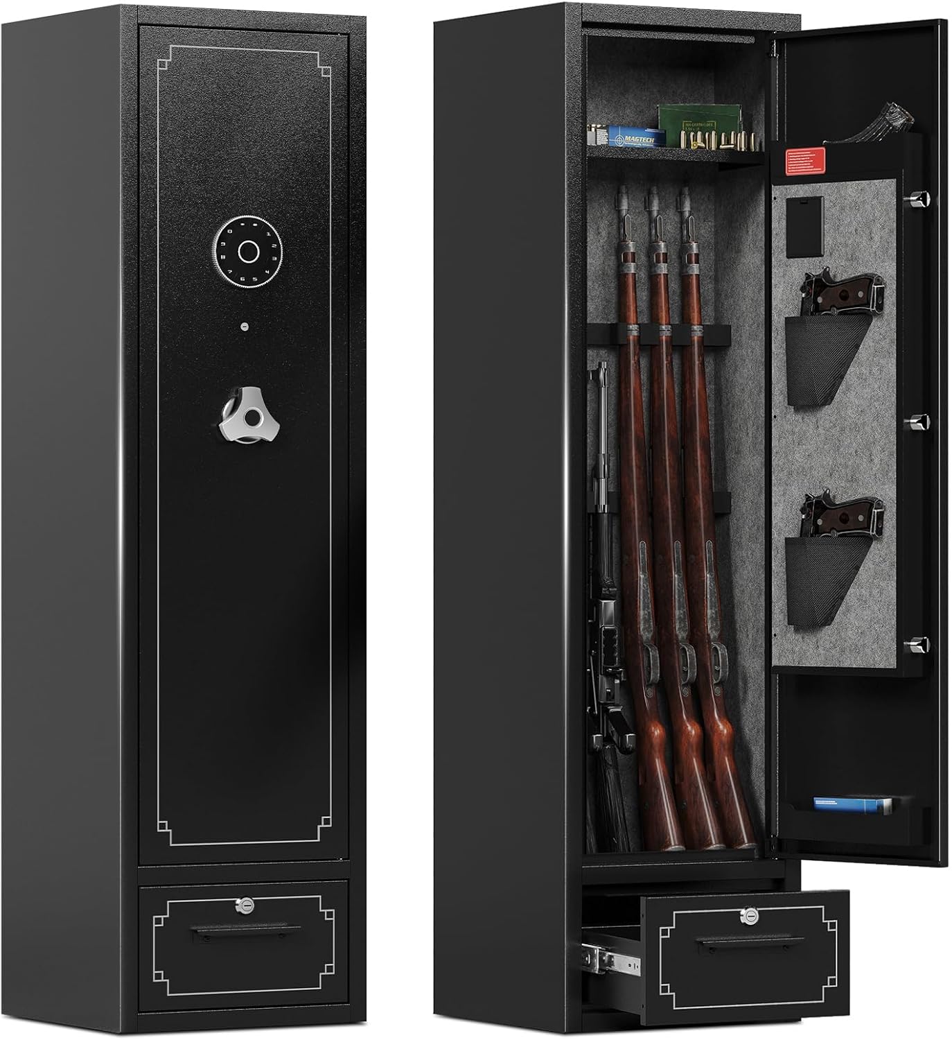Amazon.com: 6 Gun Safes Gun Safe for Rifles and Pistols Heavy Duty Gun ...