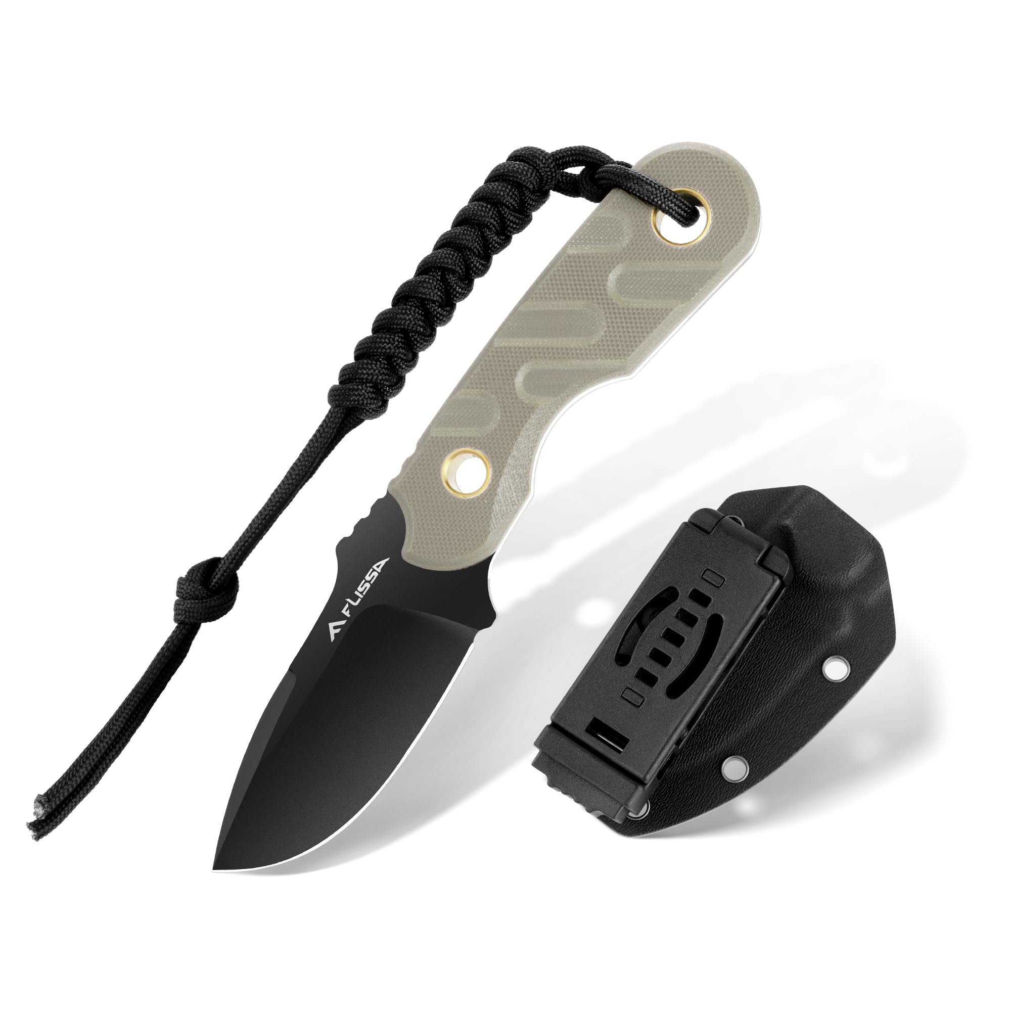 Folding Knife CLYZSTU Full Tang Hunting Knife,Fixed-Blade Hunting ...