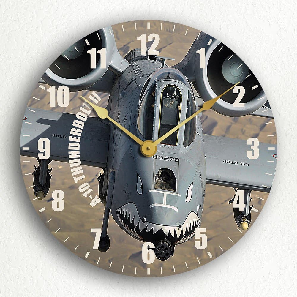 Amazon.com: A-10 Thunderbolt II "Head On" 12" Silent Wall Clock: Home ...