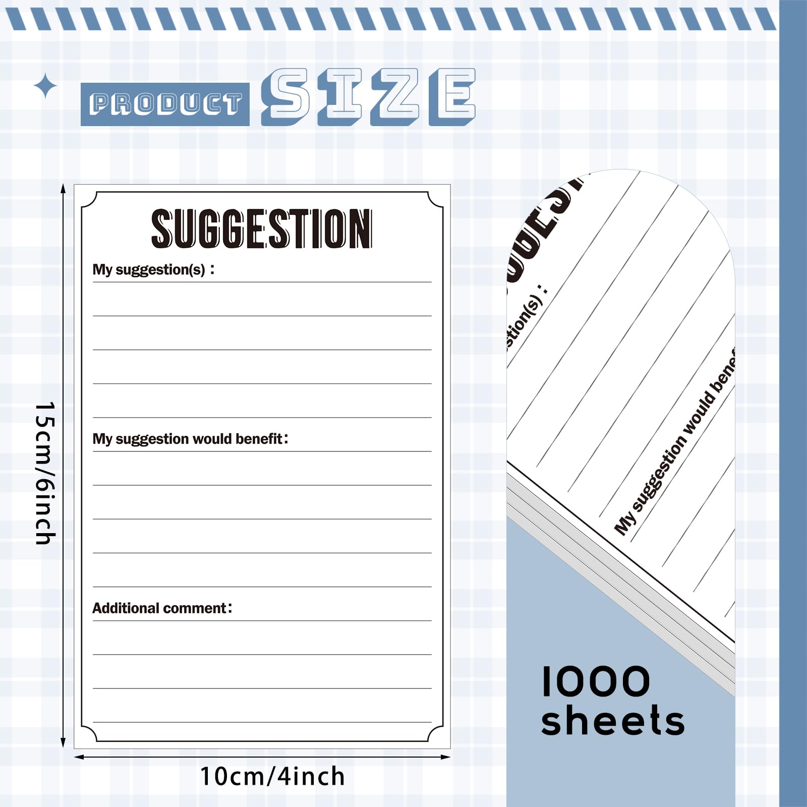 Snapklik.com : Yeaqee 1000 Sheets Suggestion Cards & Slips Complaint ...