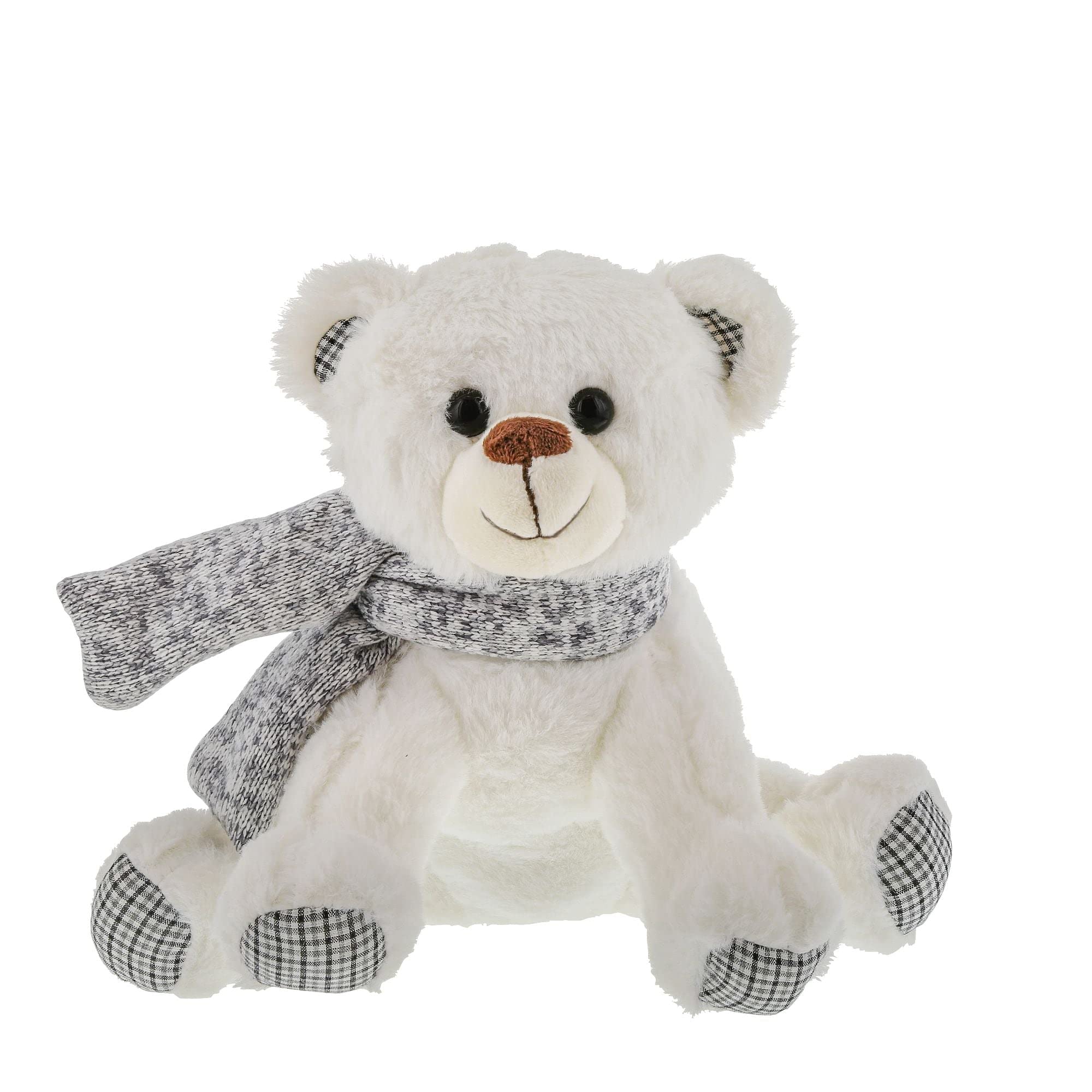 Amazon.com: Enesco Kalidou Holiday Teddy Bear with Scarf Plush Stuffed ...