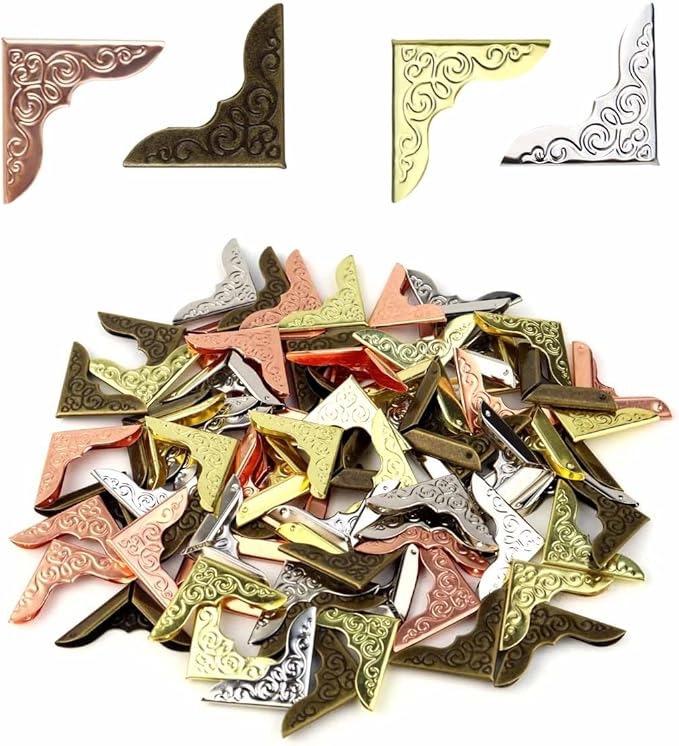 Amazon.com: 80 Pcs Metal Book Corner Protector Book Protector Cover ...