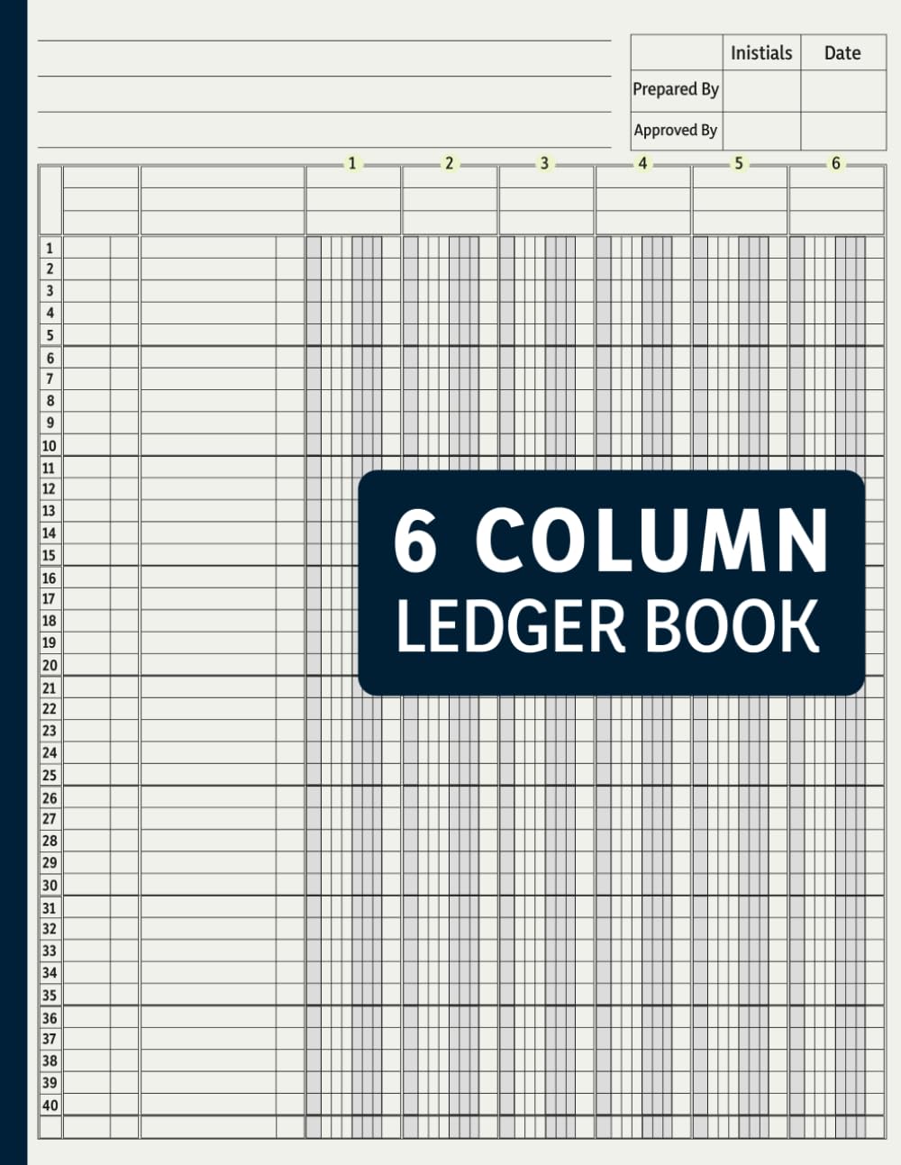 Amazon.com: 6 Column Ledger Book: Accounting Ledger Book for ...