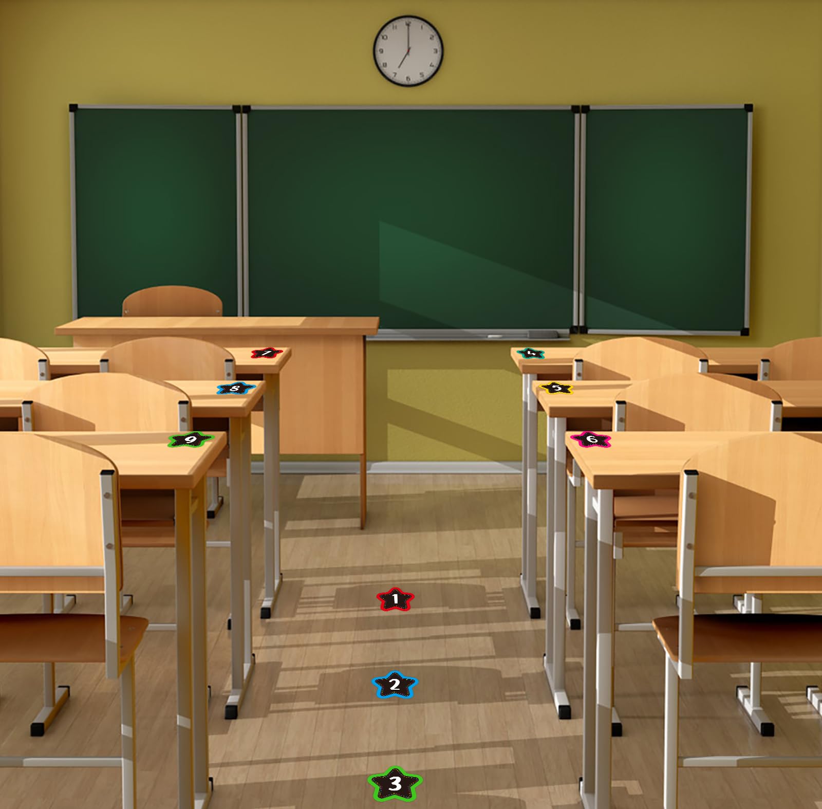 Snapklik.com : Classroom Line Up Stickers - 36PCS Classroom Floor ...