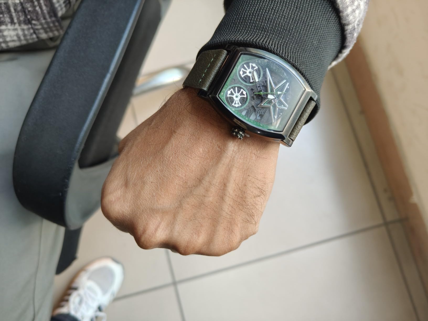 BRUNO MILANO Creative Skeleton Analogue Watch with Spinning Wheels and ...