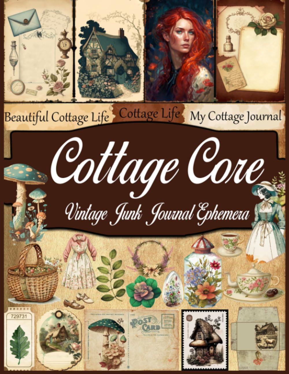 Cottage Core Vintage Junk Journal Ephemera: Over 150 Pieces of ...