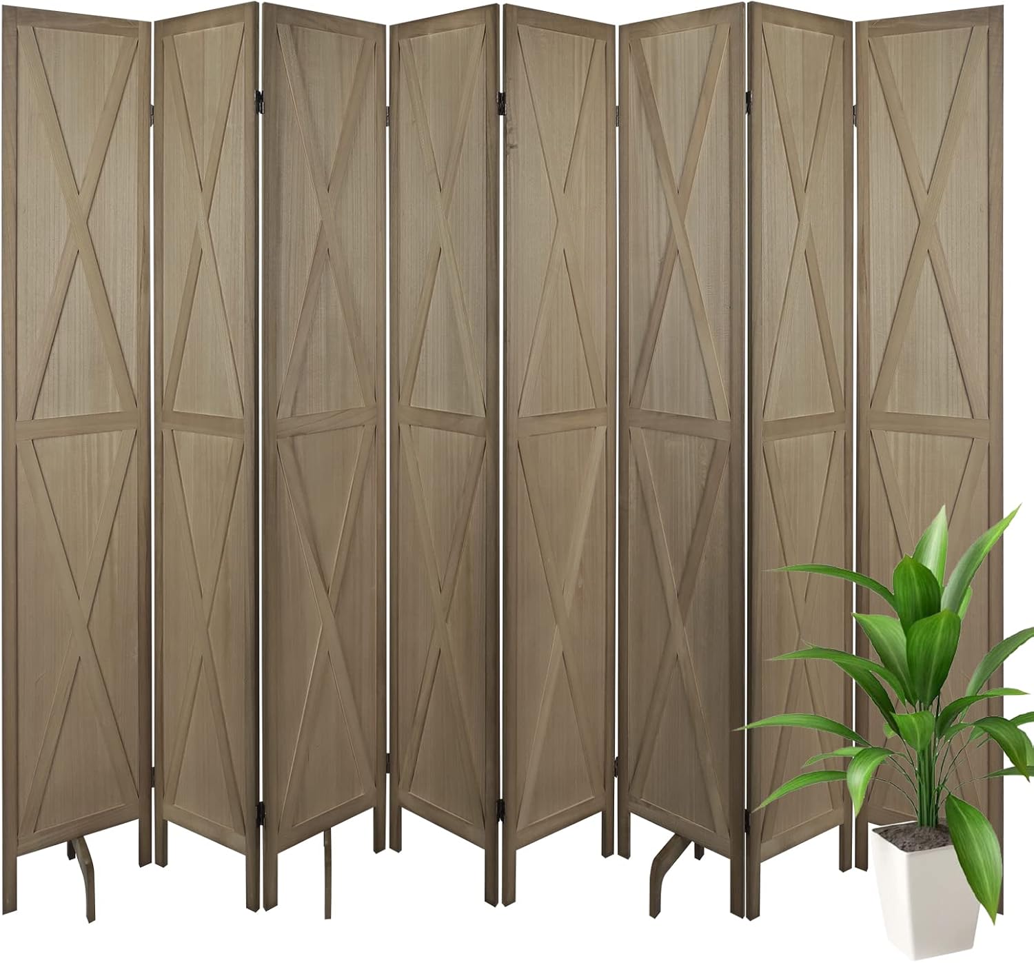 Amazon.com: ECOMEX 8 Panel Room Divider, Privacy Wall Portable Room ...