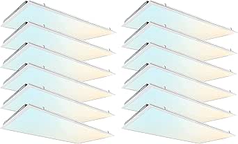 2x4 FT LED Light Flat Panel, 40-72W, 5 CCT 3K | 3.5k | 4K | 5K | 6.5K ...