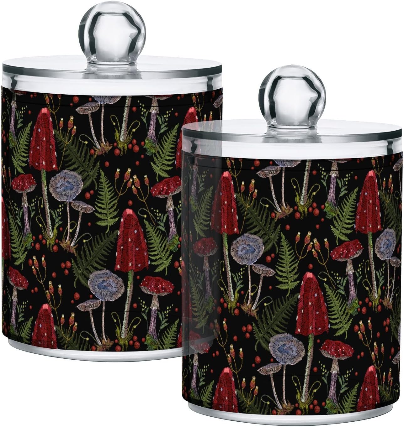 Amazon.com: Sletend 2Pack Bathroom Canisters Organizer Mushrooms Gothic ...